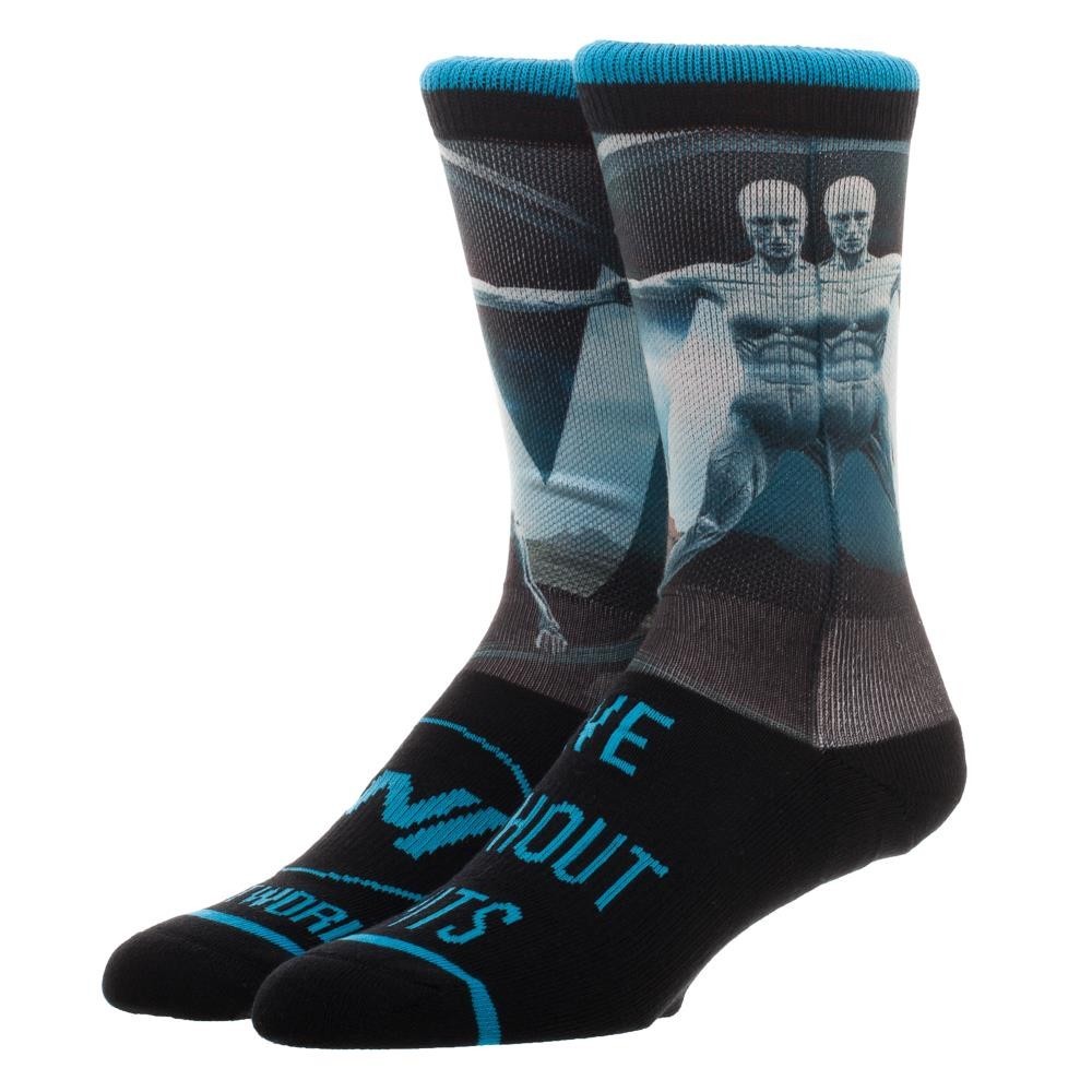 WestWorld HBO Sublimated Ink Panel Men's Crew Socks Live Without Limits ...