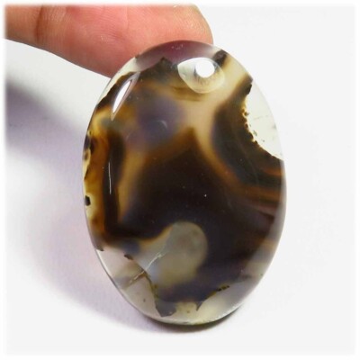 Natural Agate Montana Cabs 37x26mm Handmade Oval Polished Plain ...