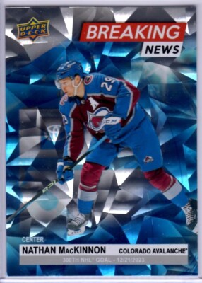 2024-25Upper Deck Series 1 Nathan MacKinnon Breaking News Card # BN-9 ...