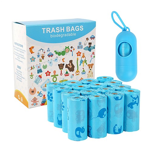 Diaper Trash Bags 16 Rolls Diaper Waste Bags With Dispenser Tear ...