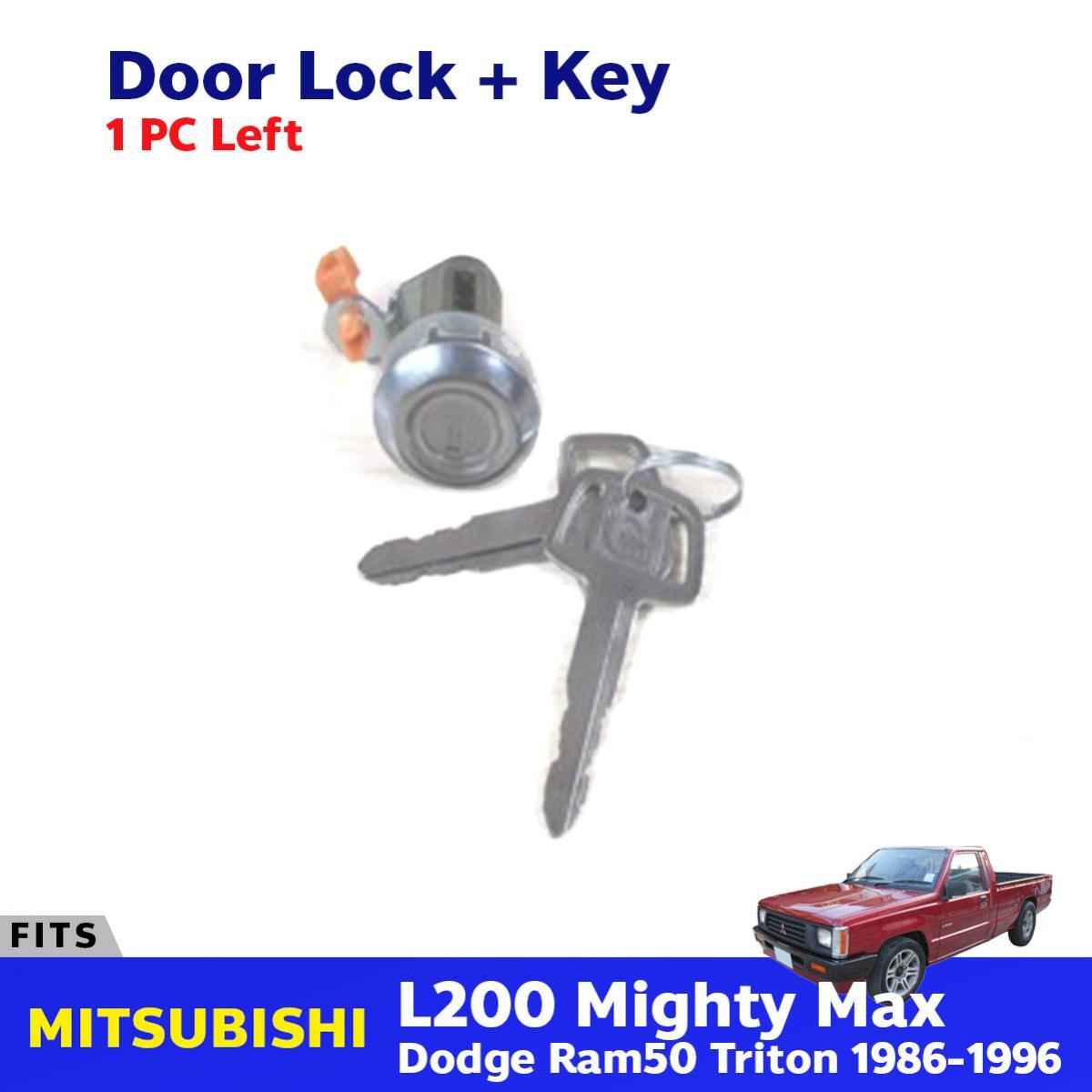 Door Lock Safety Key Set LH Fits Mitsubishi L200 Migthy Max Pickup 1986 ...