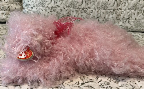 2004 Ty Classic Bashful Pink Poodle Medium Soft Plush Stuffed Beanie ...