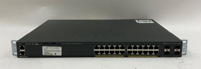 Cisco WS-C2960X-24PS-L 24-Port Gigabit PoE Switch w/ Stack Module ...