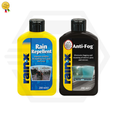 Rain-X Anti-Fog + Rain Repellent Window Mirror Glass Treatment Car ...