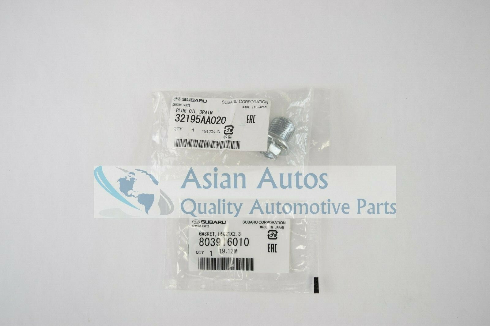 Genuine Subaru Oil Drain Plug & Crush Washer Gasket 803916010 and ...