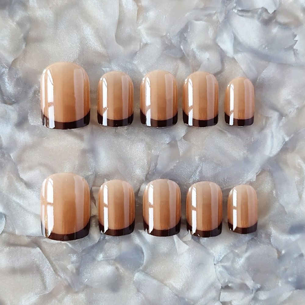 Fake Nials DIY Ocean Leopard False Nails French Shell Love Heart Short ...