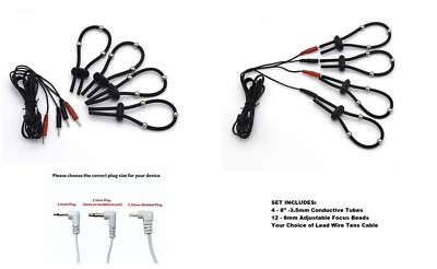 E Stim Electro 4 Silicone Conductive Rubber Loops Cable Beads Set ...