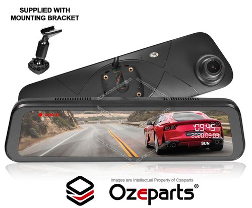 9.6" 1080P FHD Rear View Mirror Dash Camera Kit For Toyota Prius C ...