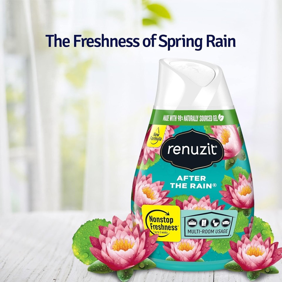 (3 PACK) Renuzit Solid Gel Cone Adjustable Air Freshener After the Rain ...