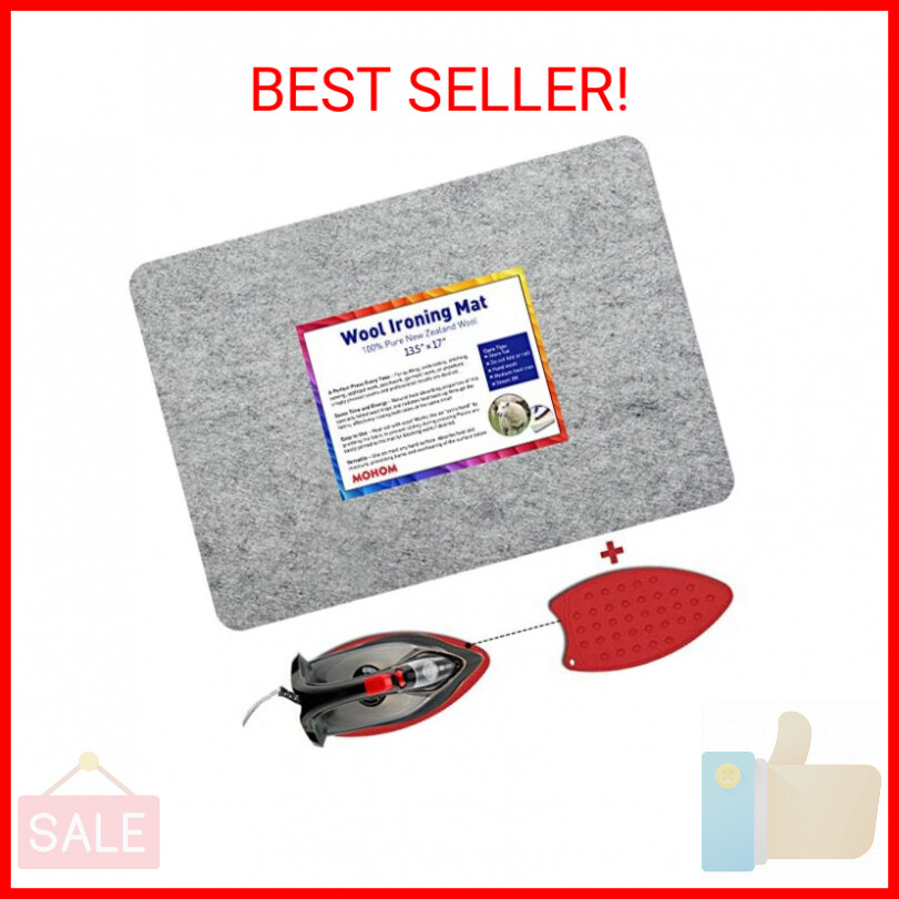 MOHOM 17" x 13.5" Wool Pressing Mat 100% New Zealand Felted Wool ...