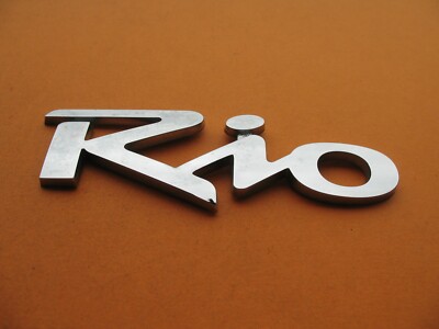 06 07 08 09 10 11 KIA RIO REAR TRUNK LID CHROME EMBLEM LOGO BADGE SIGN ...