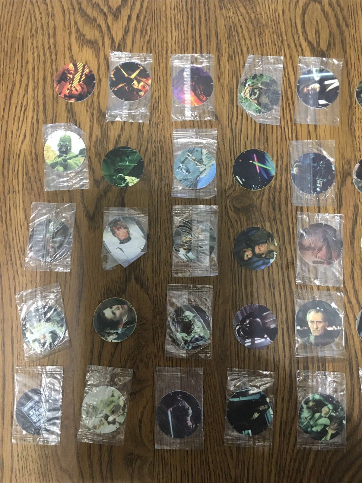 Rare COMPLETE set. 1996 Star Wars Tazos ~ ALL 50 "Pogs" 31 Still In ...