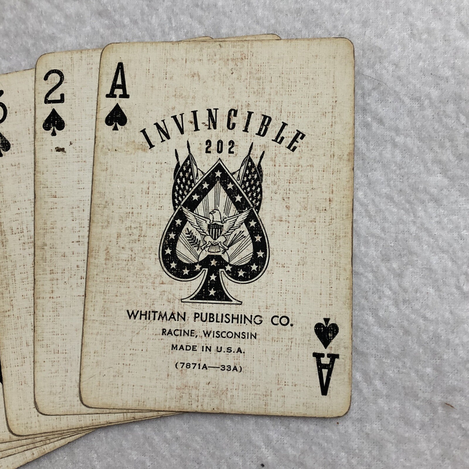 INVINCIBLE 202 LINEN FINISH Playing Cards Poker Deck NO JOKERS Tax ...