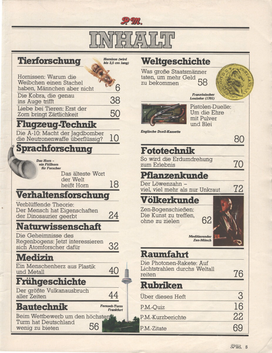 P.M. Erstausgabe 1979 - PM Peter Moosleitners Interessantes Magazin ...
