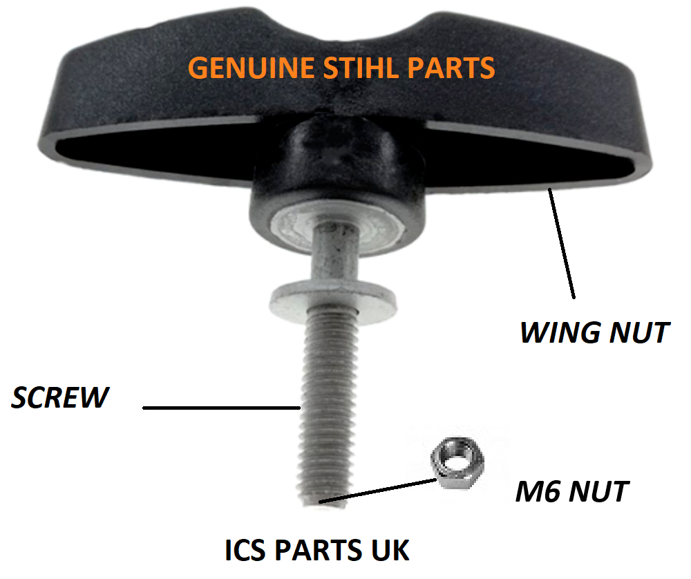 STIHL TOMMY KNOB SCREW & WING NUT FITS KM55,KM56,KM90,KM100,KM130 ...