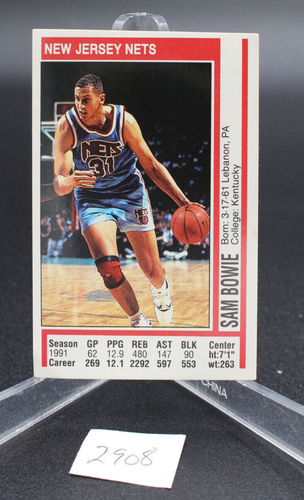 1991-92 Panini Stickers New Jersey Nets Basketball Card #156 Sam Bowie ...