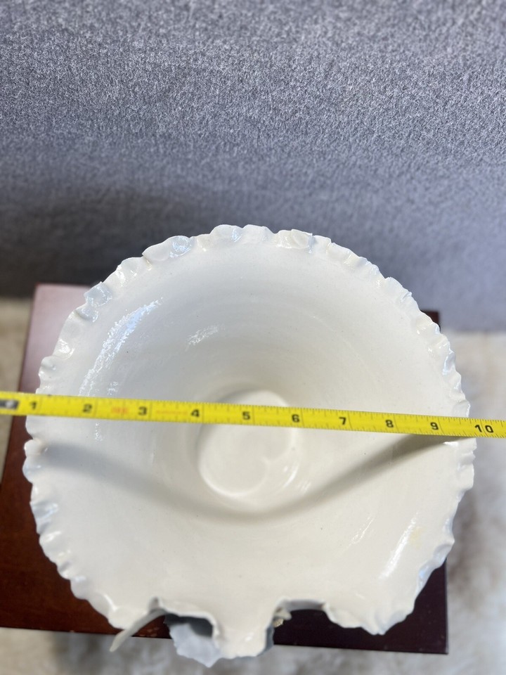 Beautiful Signed Clay Vase Vintage Iris Handmade Porcelain Delicate ...