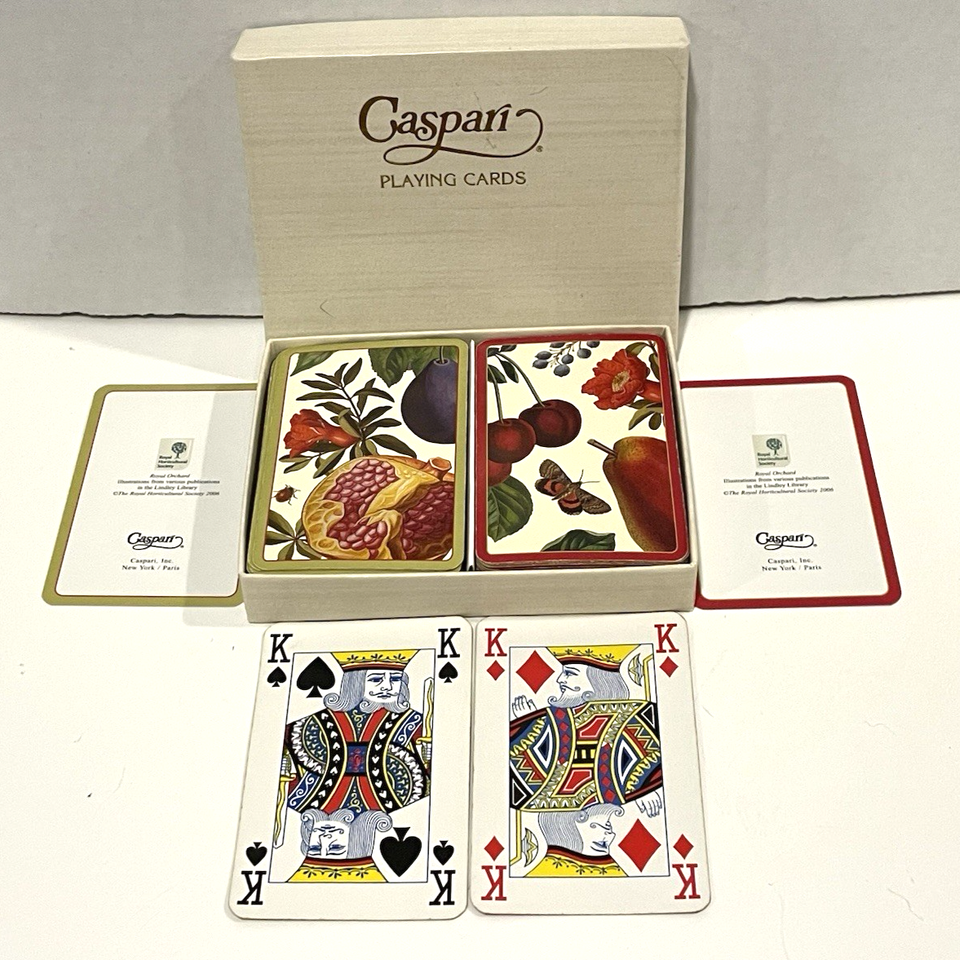 CASPARI Orchard Royal Horticultural Society Playing Cards Double Deck ...