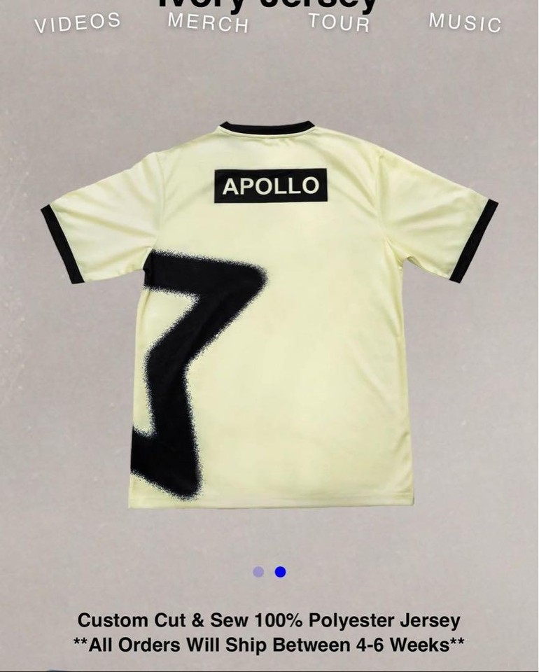 Omar Apollo Ivory Soccer Jersey M - Uniform/Game Shirt No Flaws | eBay