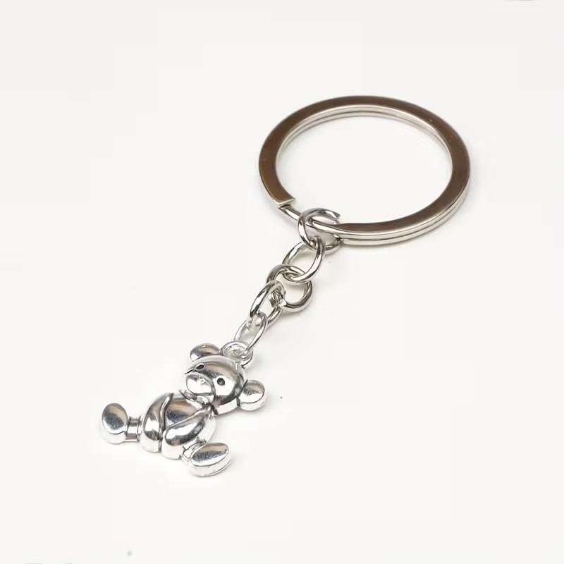 Mini Metal Cute Teddy Bear Charm Keyring Keychain Gift UK | eBay