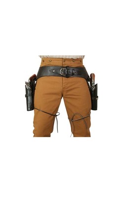 Western Gun Holster Belt Leather Hand Tooled Revolver Pistol .22 .35/ ...