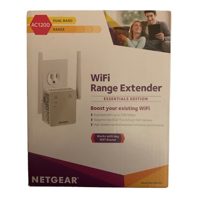 Netgear AC1200 Dual-Band Wall Plug Wi-Fi Range Extender, Essentials ...