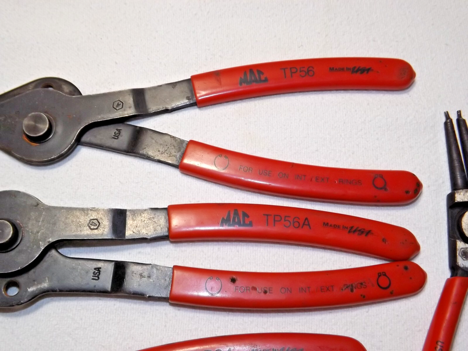 Mac Tools 4 pc Snap Ring Plier Set TP-34 & 34A, TP56 & 56A + 1 Matco Knipex pair | eBay