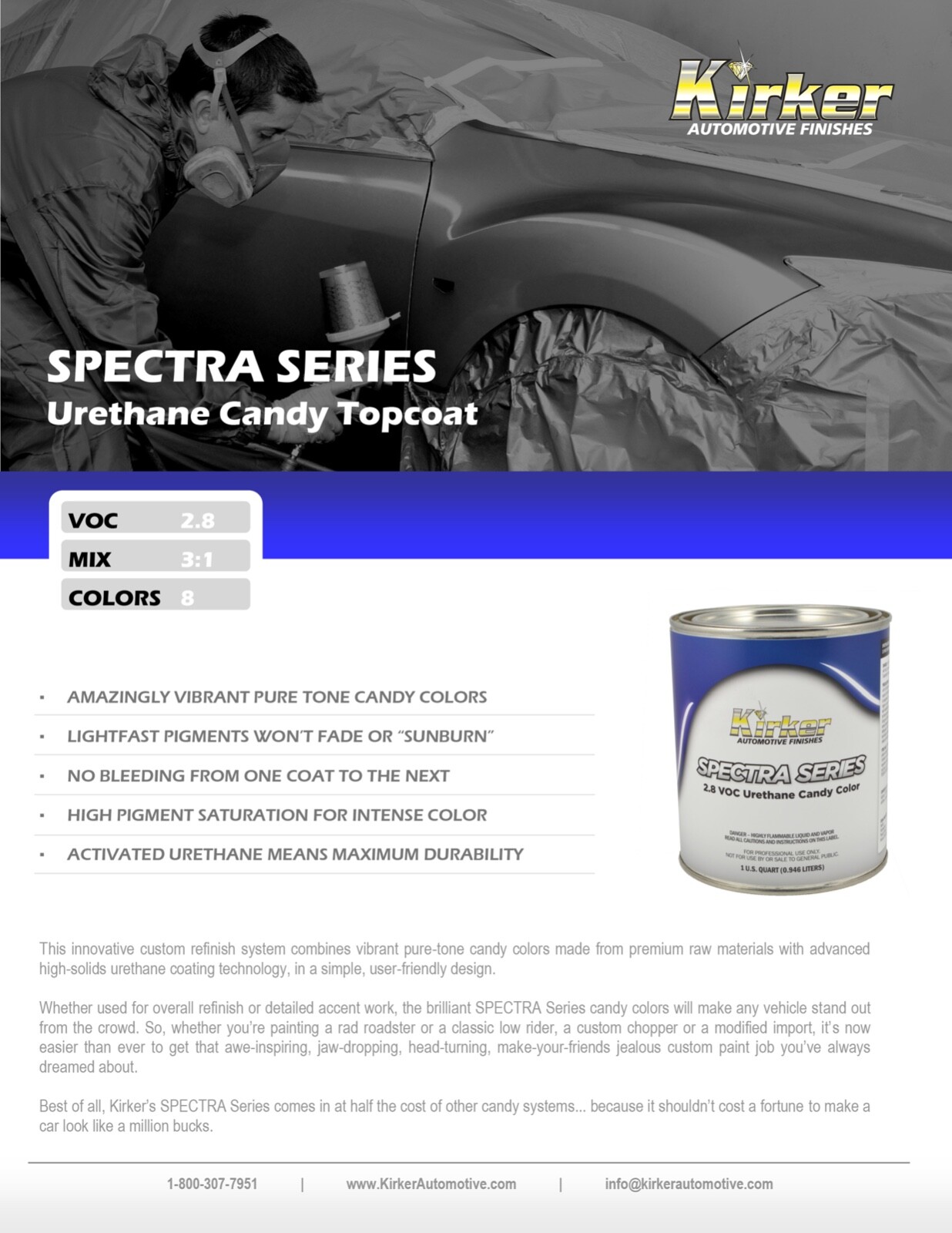 Kirker Spectra Series 0175 Urethane Activator Half Pint FREE SHIPPING ...