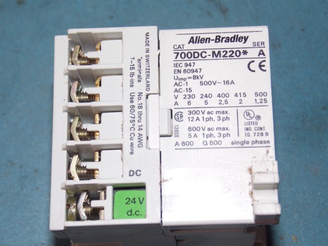 Pcs Allen-Bradley 700dc-m220* Control Relay M220 Series a 600v for sale ...