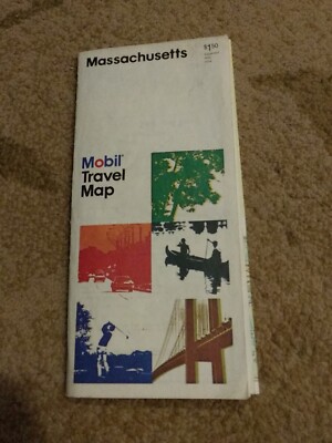 VINTAGE 1980 Mobile Massachusetts Travel Map | eBay