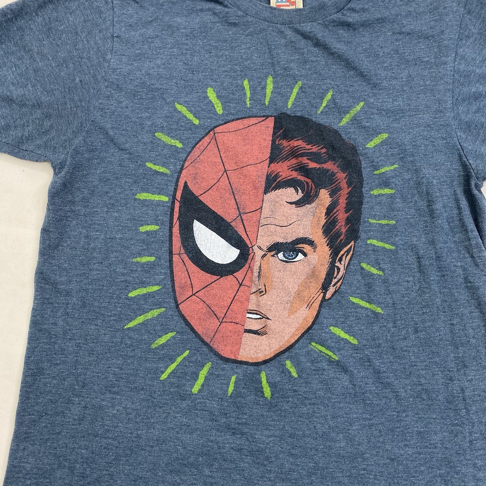 Junk Food Spider Man Half mask half unmasked Tshirt S… - Gem