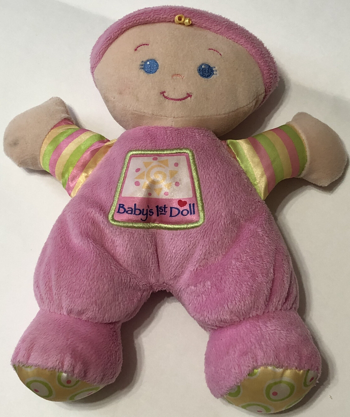 Fisher Price Baby's 1st Doll Pink Rattles 10" Stuffed Plush Soft-PB1 | eBay