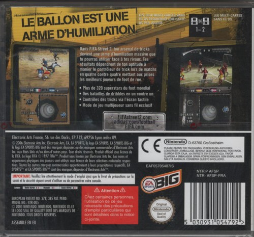 FIFA STREET 2 / NINTENDO DS / NEUF SOUS BLISTER D'ORIGINE / VERSION ...