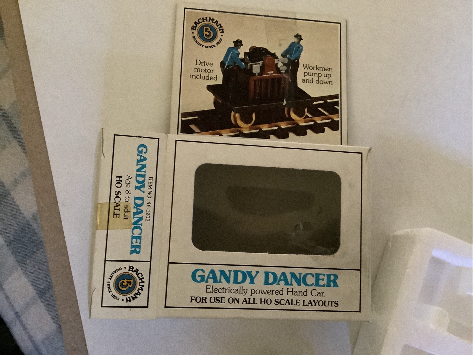 Vintage Bachmann #46-1202 HO Scale Gandy Dancer Railroad Car With Men ...