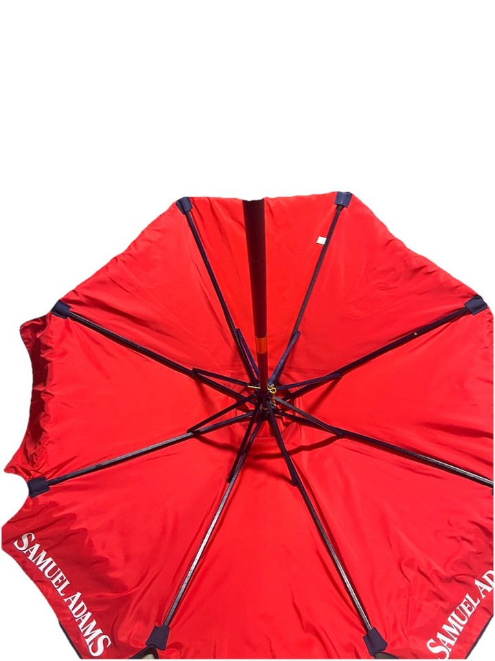 Samuel Adams Navy Blue/Red Patio Umbrella 8.5 Feet Market Umbrella | eBay