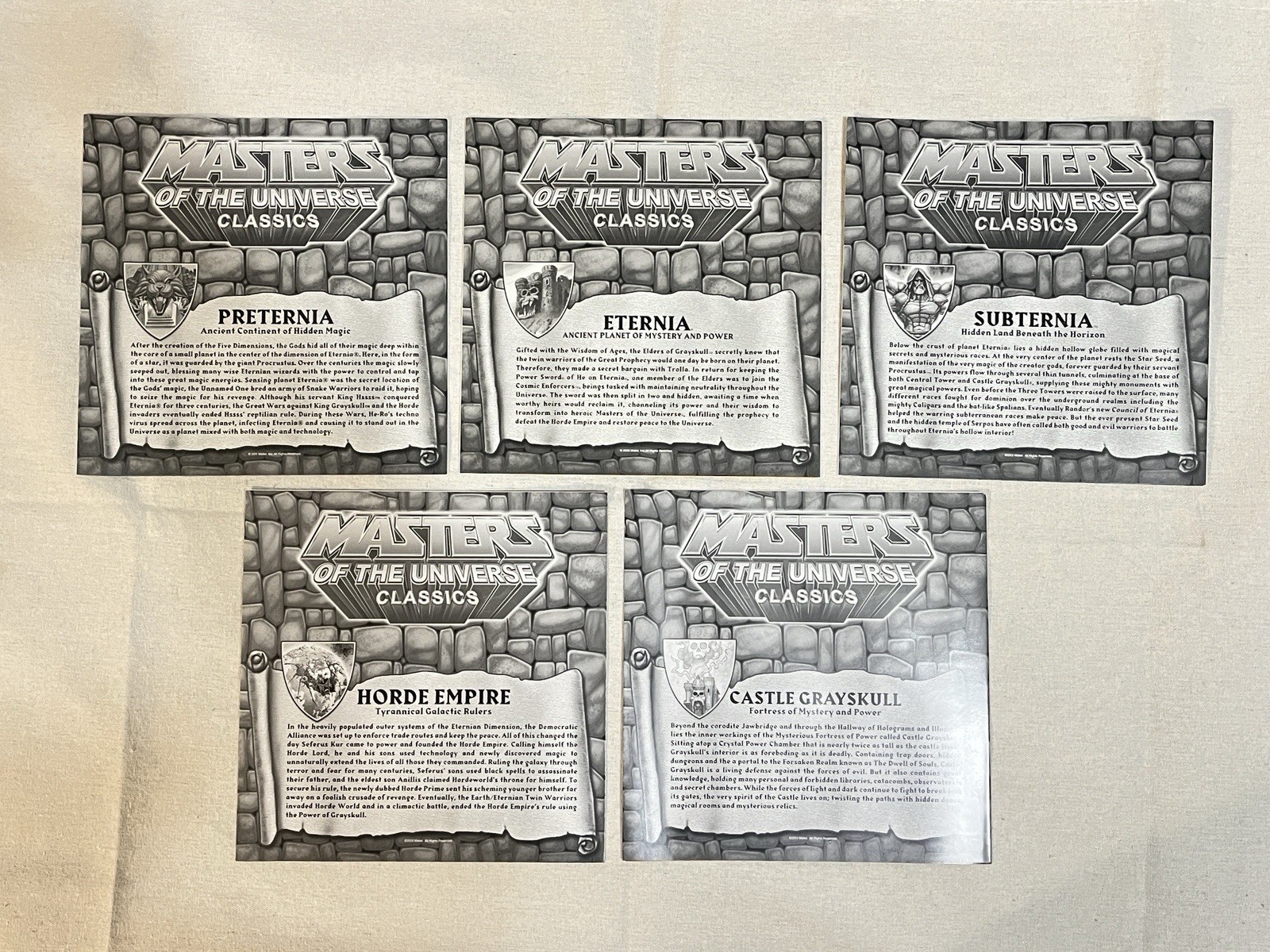 MOTUC Masters of the Universe Classics Map Poster Grayskull Eternia ...