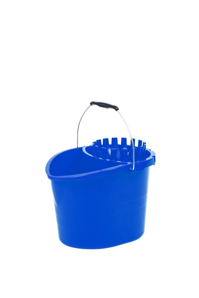 Mop and Bucket Set Floor Mops 16L Wringer Mopping Industrial Plastic ...