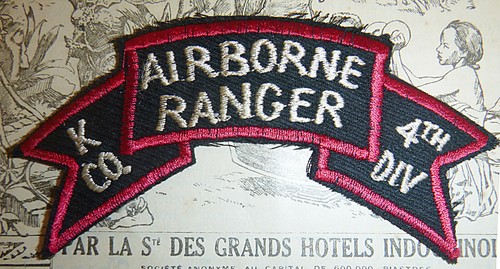 AIRBORNE RANGER - Shoulder Scroll Patch - K Co 4th Infantry - Vietnam ...