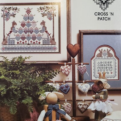 Cross 'N Patch Ties of Friendship Hearts Alphabet ABC Bunny Cross Stitch Chart | eBay