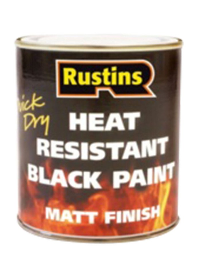 Rustins Heat Resistant Black Paint – Heat Resistant Paint for Wood and ...