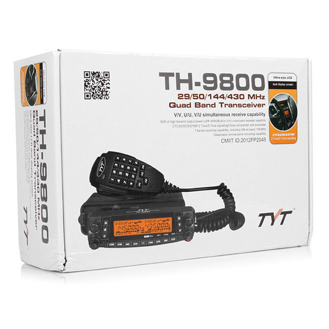 TYT TH-9800 50W Quad Band Dual Display Reapter Car Ham Transceiver ...