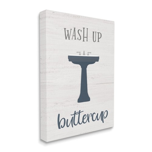 Wash Up Buttercup Bathroom Wall Art Print Funny Quote Good Hygiene ...
