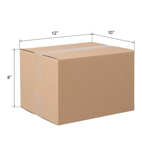 50 Pack 12x10x8 Inch Brown Corrugated Cardboard Shipping Boxes 3mm ...