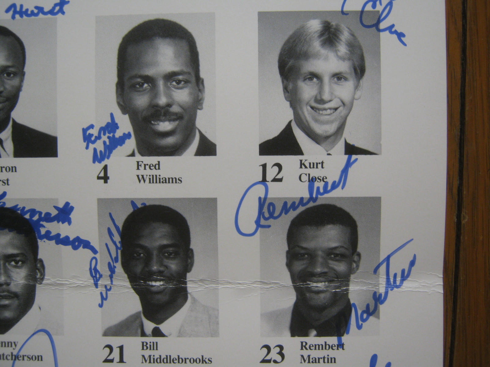 1986-87 SAMFORD Men's Basketball Poster (14 Signed-MEL HANKINSON ...