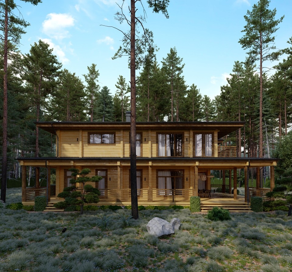 2917 SQ.FT ECO SOLID TIMBER AIRTIGHT PANEL HOUSE KIT. MASS WOOD CLT ...