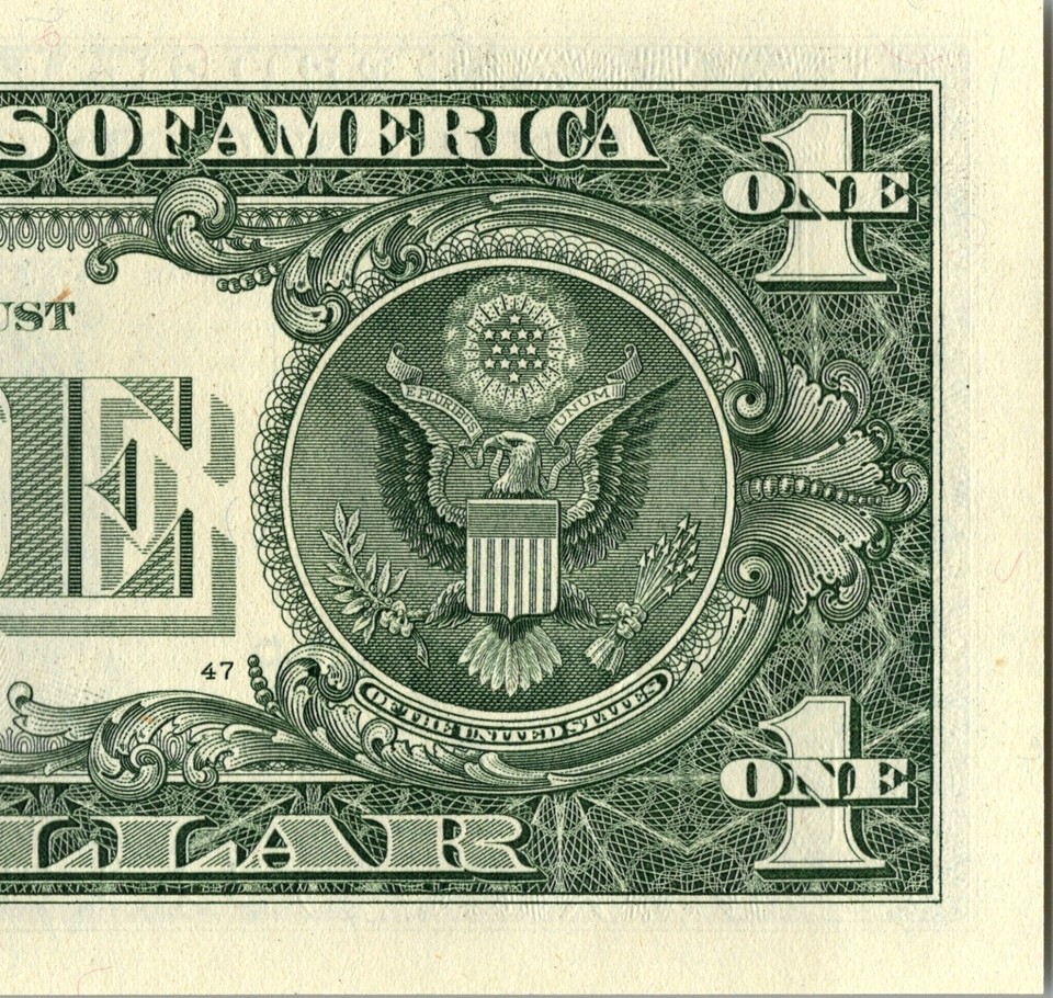 Four in a row 7s Fancy Serial Number One Dollar Bill I12277770B UNC ...