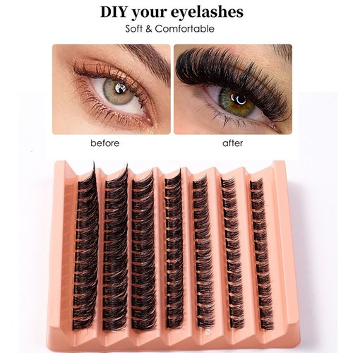 Faux Mink Individual Cluster Lashes Wispy Soft False Eyelash Women Beauty 767151346097 | eBay ...