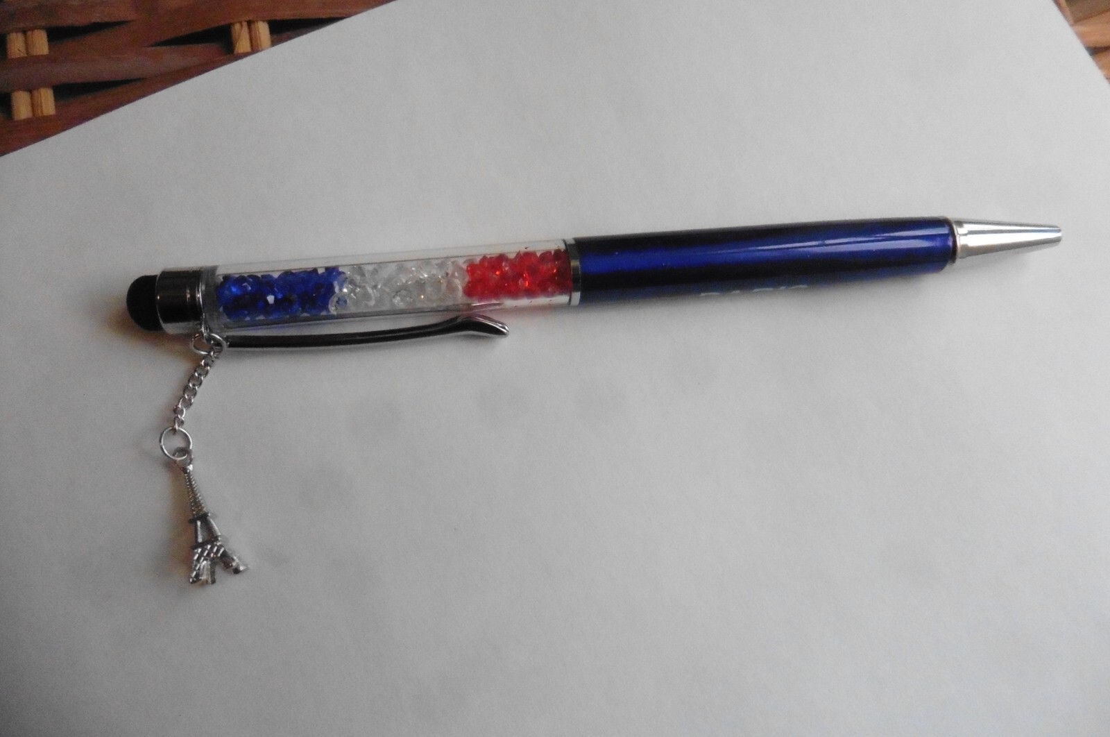 Stylo mobile souvenir Floaty pen - I love Paris France drapeau Tour ...