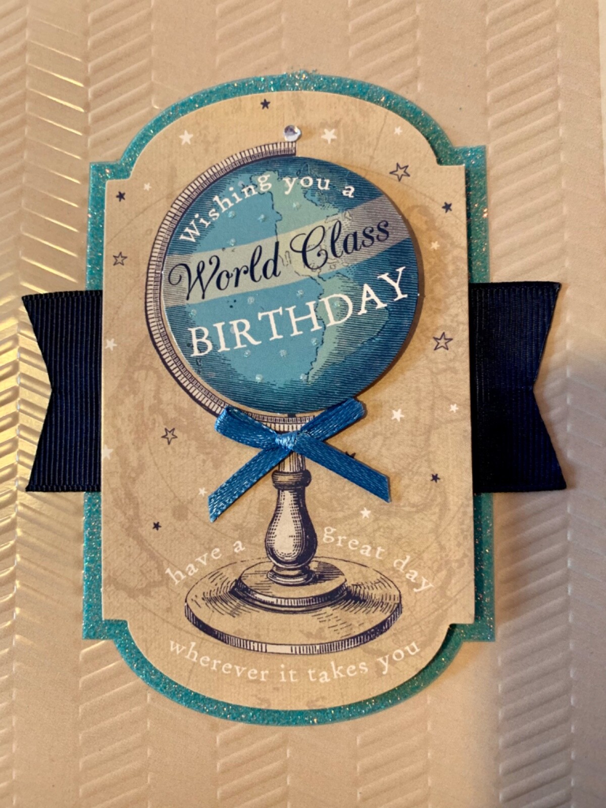 Birthday Card World Class Globe Sophisticated | eBay
