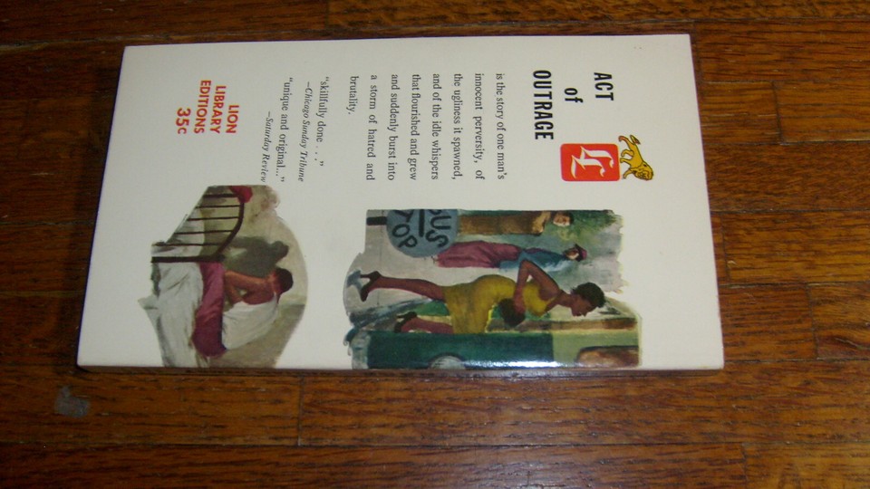 VINTAGE LION PAPERBACK: ACT OF OUTRAGE (BEETLECREEK), william demby ...
